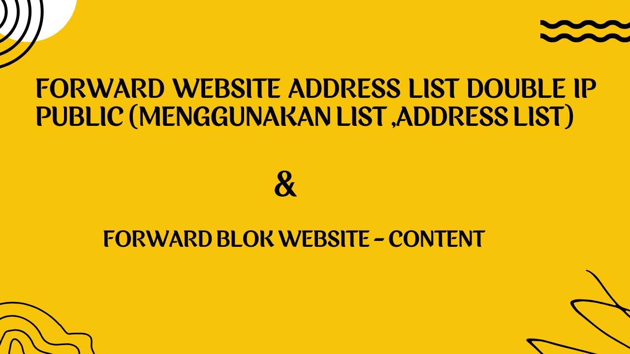 Forward Website Address List double IP Public & Forward Blok Website ...