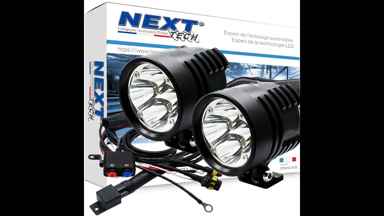 Feux LED moto Additionnels Next-tech avec fonction Stroboscope et Flash ...