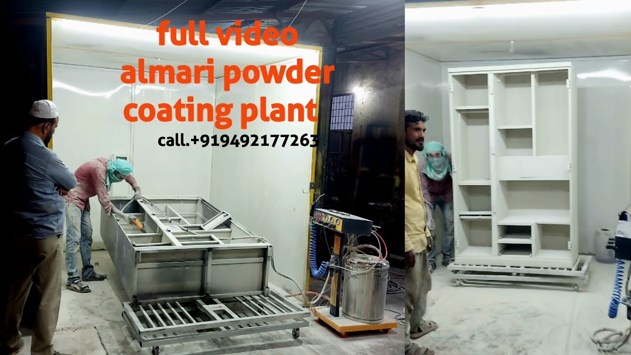 Almari powder coating plant bhatti paint powder baeking oven call ...