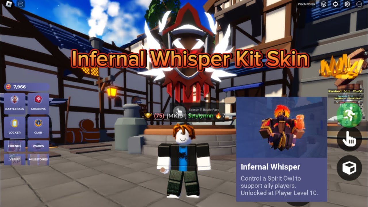 I got the Infernal kit skin #roblox #bedwars - YouTube