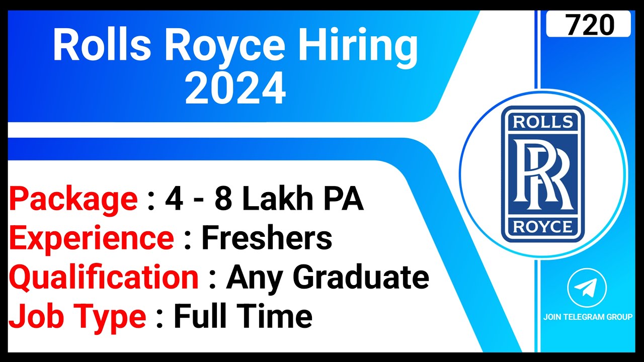 Rolls Royce Hiring 2024 | Full Time Job Job | Accountant Jobs ...