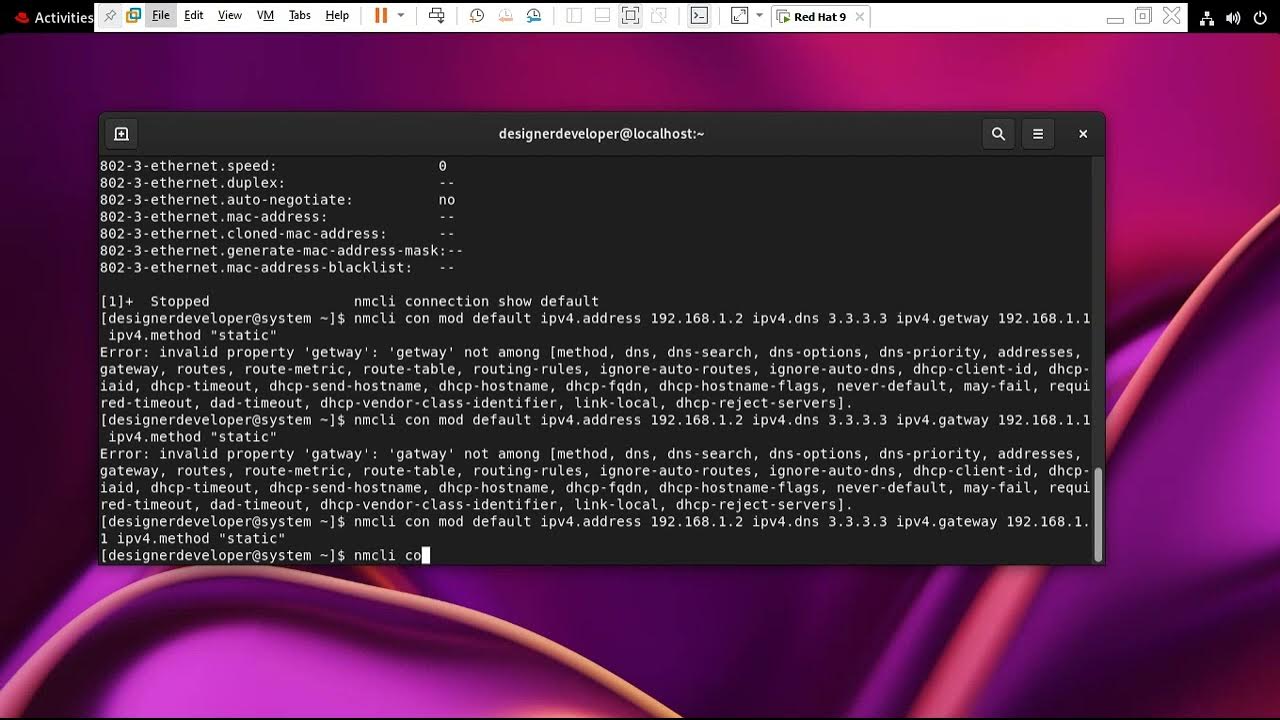 Network Configuration and seting IP address in Linux (Red Hat 9). - YouTube