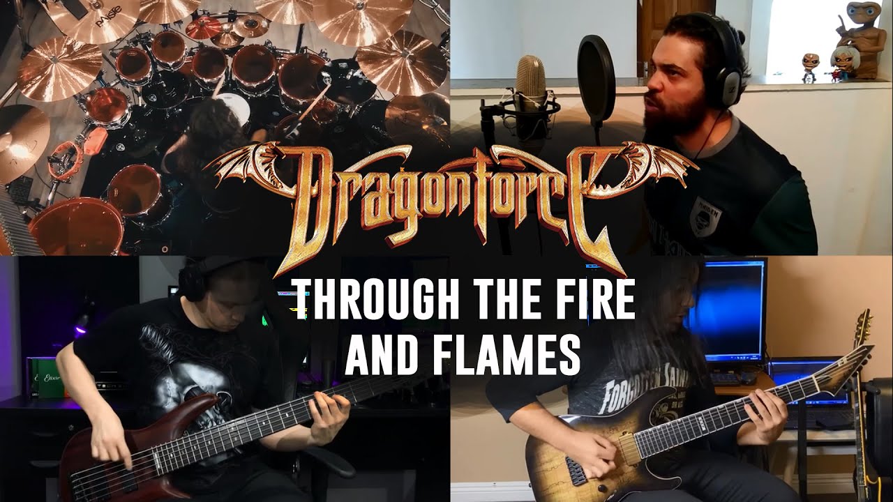 THROUGH THE FIRE AND FLAMES (full band cover) | Kalil, Priester, Mendes ...