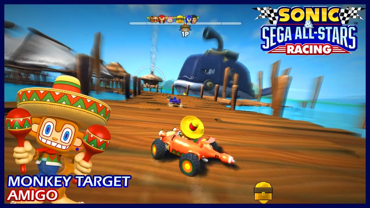 Sonic & SEGA All Stars Racing | Monkey Target | Amigo - YouTube