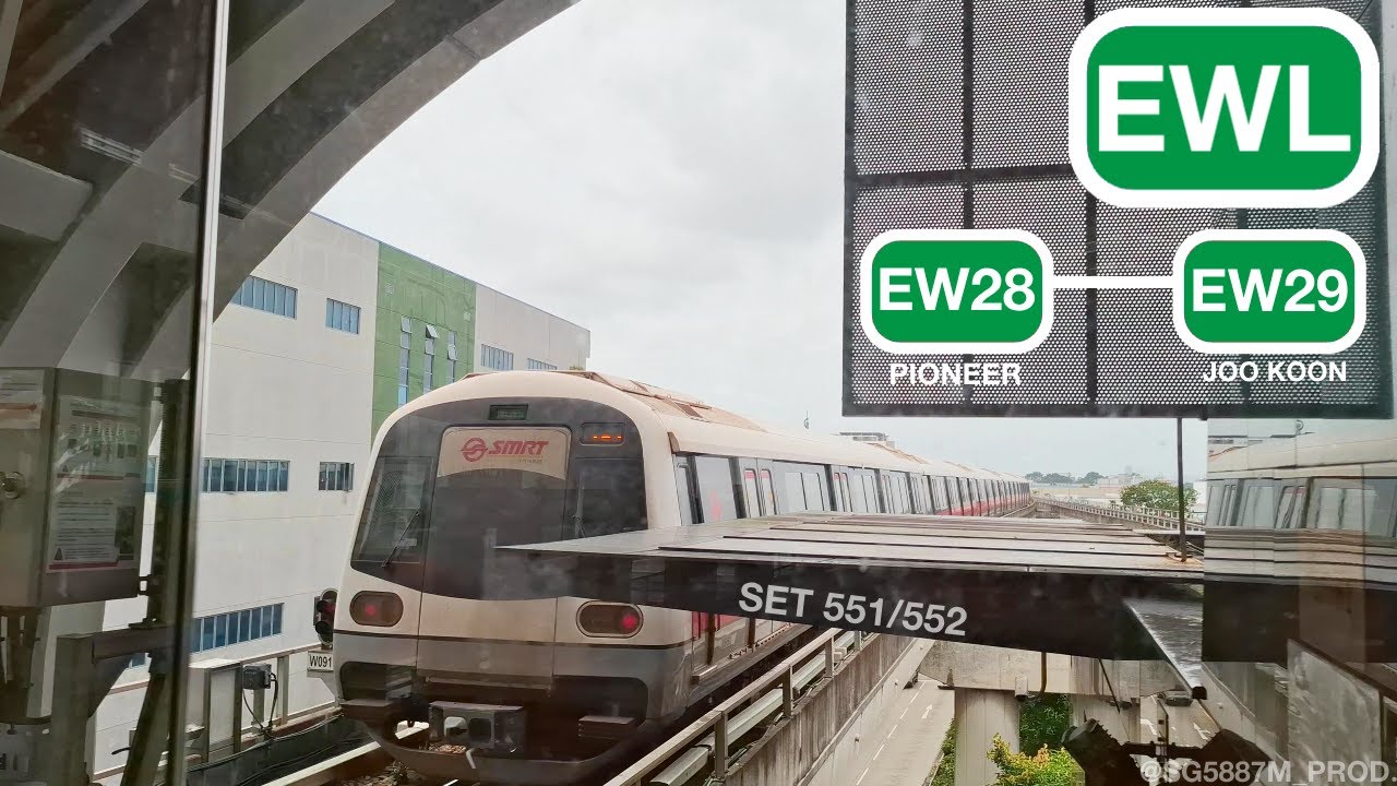 [SMRT] KSF C151A Ride from Pioneer to Joo Koon on EWL | Set 551/552 ...