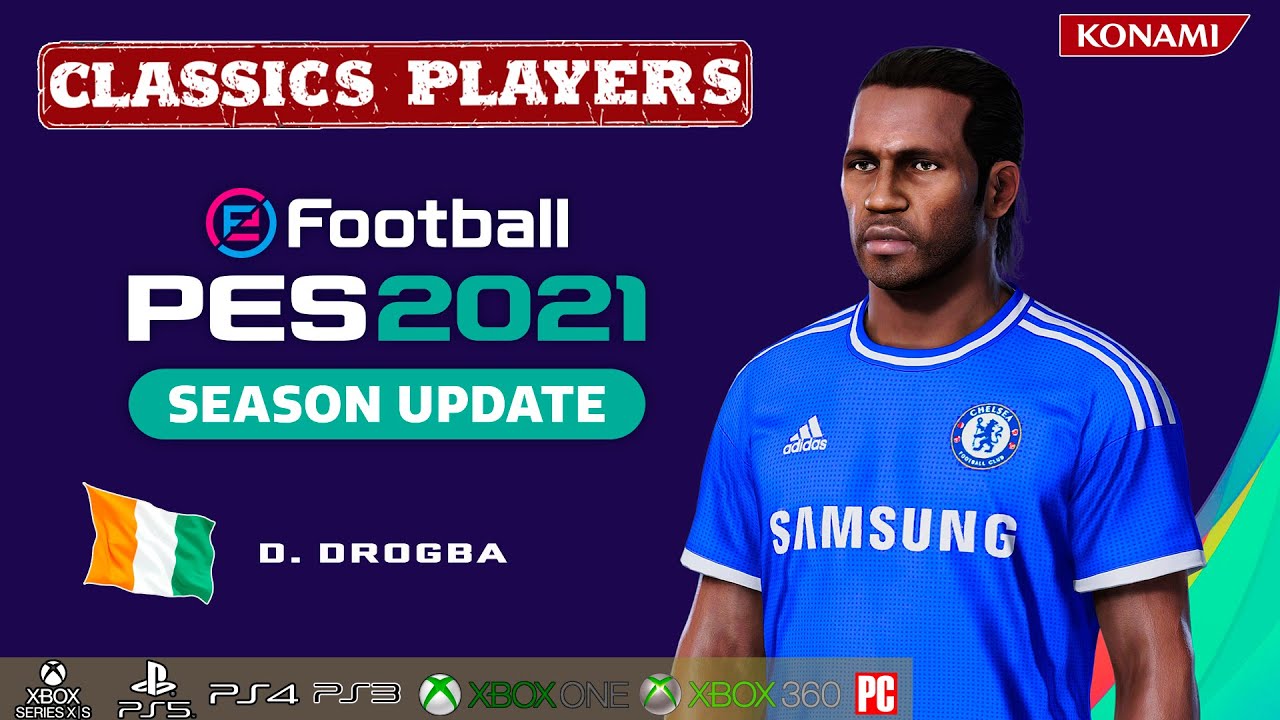 D. DROGBA face+stats (Classics Players) How to create in PES 2021 - YouTube