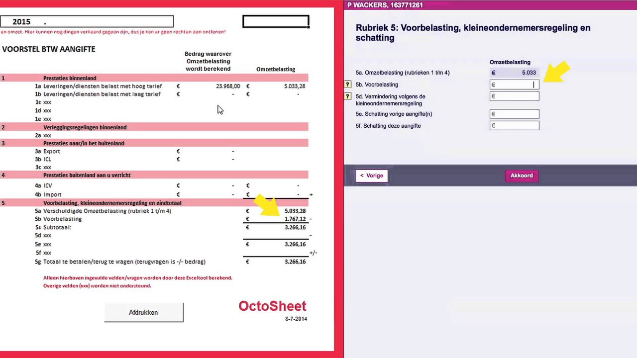 Deel 4 - Je BTW aangifte doen met OctoSheet - OctoJan Instructiefilm ...