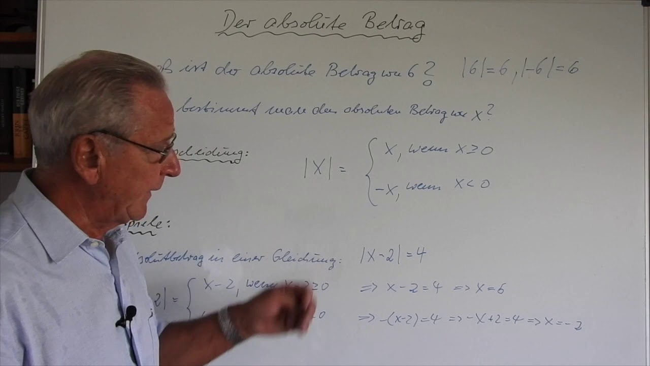 Grundkurs 1: der absolute Betrag - YouTube