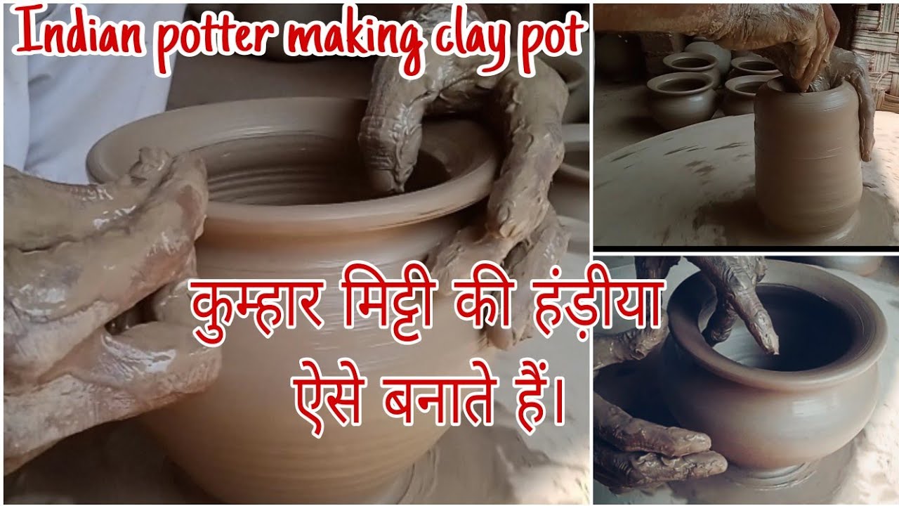 mitti ke bartan || Indian potter making clay pot || clay handicrafts ...