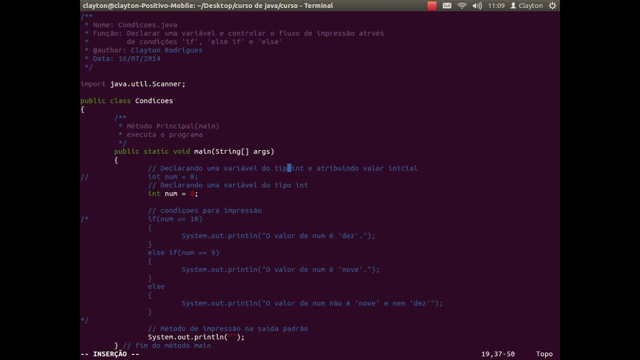 Curso de Java em Linux e Windows - [ Aula 12 ] Condicoes em Java - YouTube