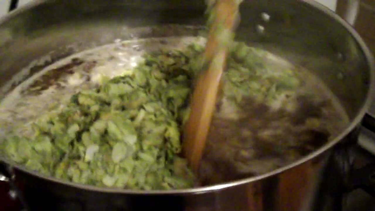Beer making - Step 11 - Adding the finishing hops - YouTube