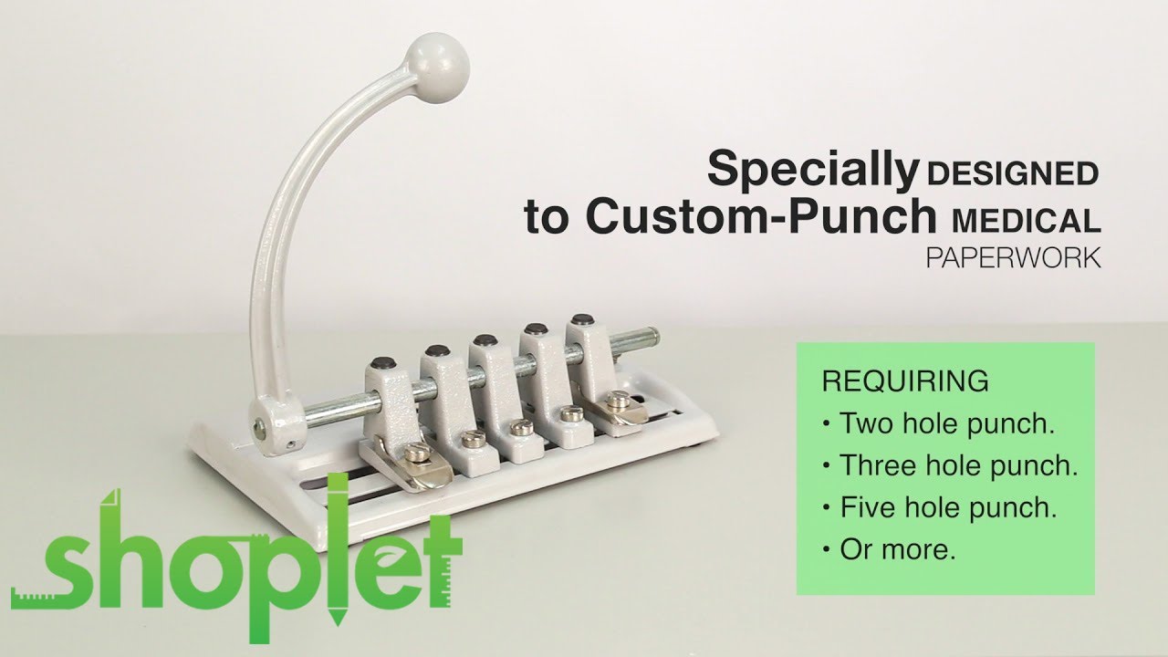 Master Products Adjustable 5-hole Punch 40 Sheet Capacity - YouTube