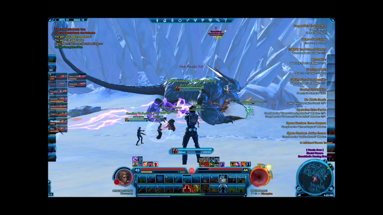 Swtor world boss on hoth (snowblind), Server first - YouTube