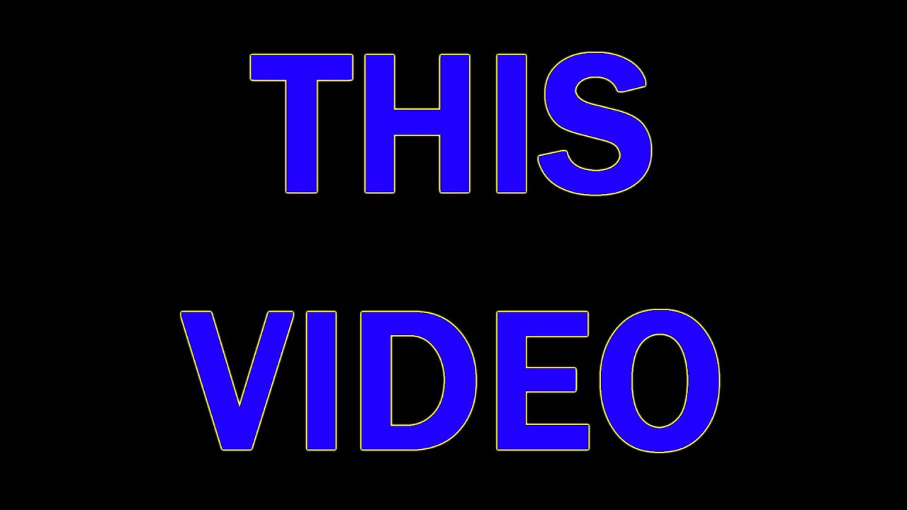 THIS VIDEO - YouTube