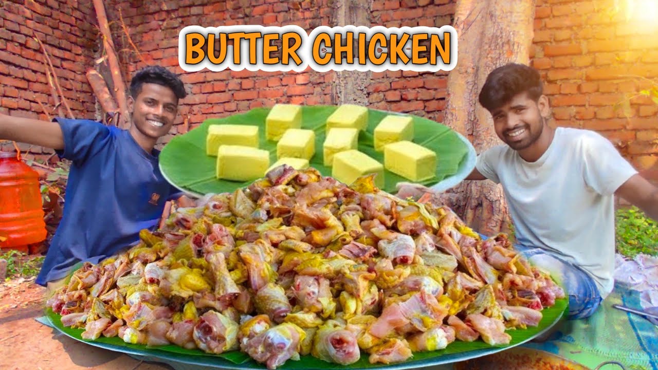 BUTTER CHICKEN | India Famous Dish Butter Chicken Making & Eating ...
