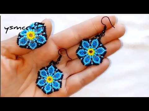 Huichol Küpe ve Yüzük Seti Yapımı/Earrings and ring 2021