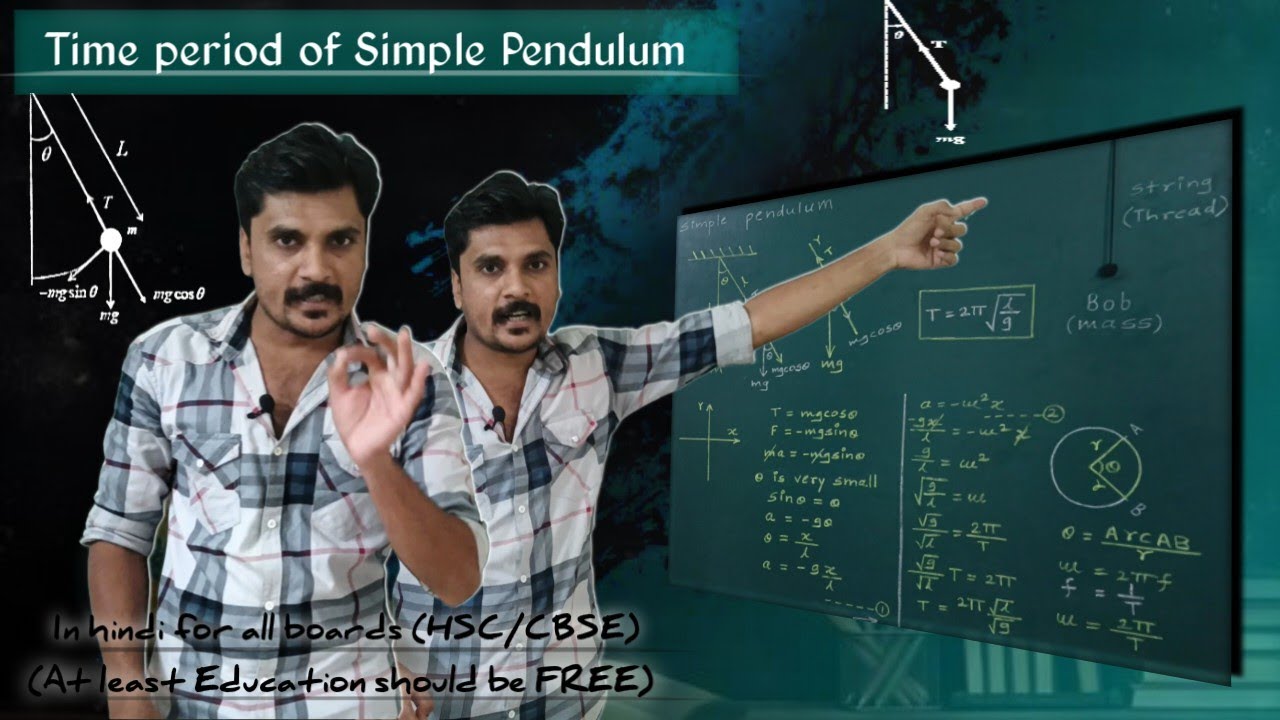 Simple pendulum class 11 | time period of simple pendulum #physics #education - YouTube