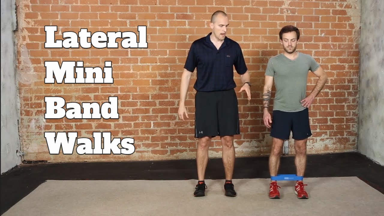 Lateral Mini Band Walk - Straight Leg Lateral Walk w/Mini Band - YouTube
