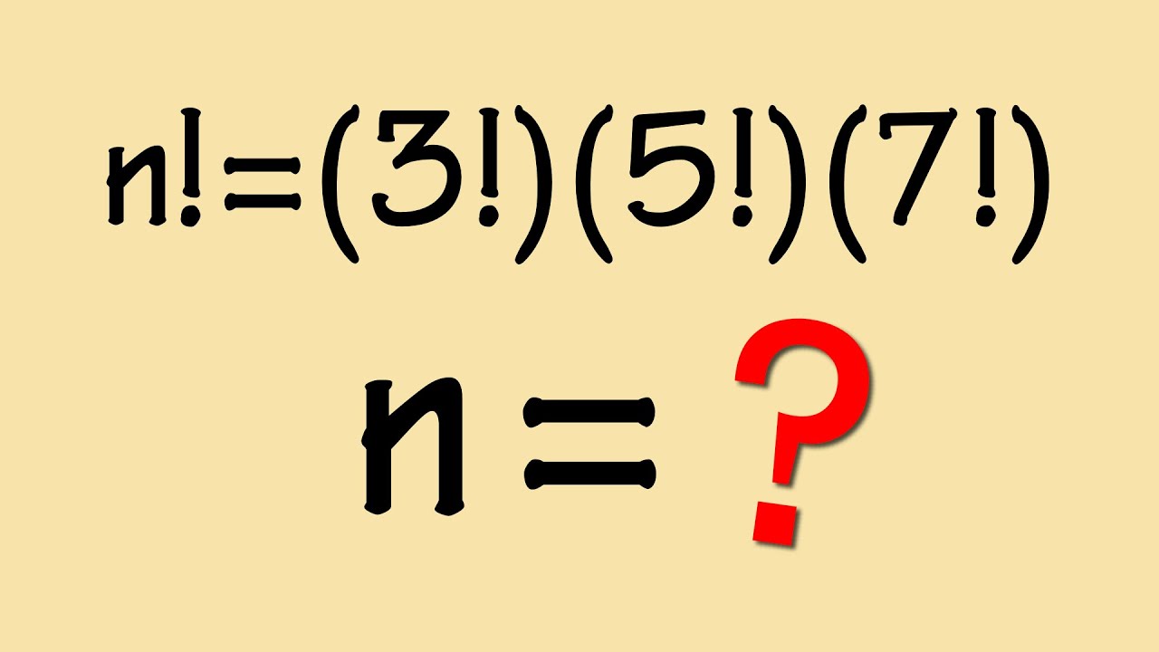 how to solve a factorial equation? - YouTube