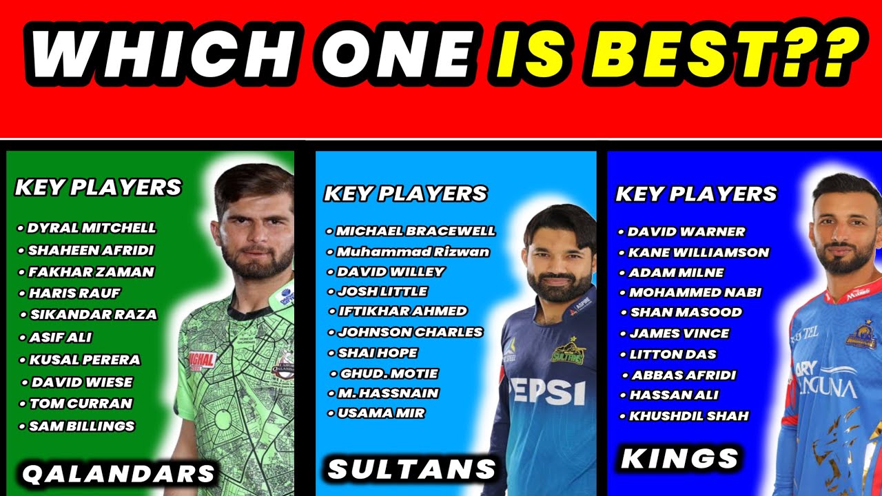 WHICH ONE IS BEST? || ALL TEAM SQUAD FOR PSL 10 || PSL 2025 - YouTube