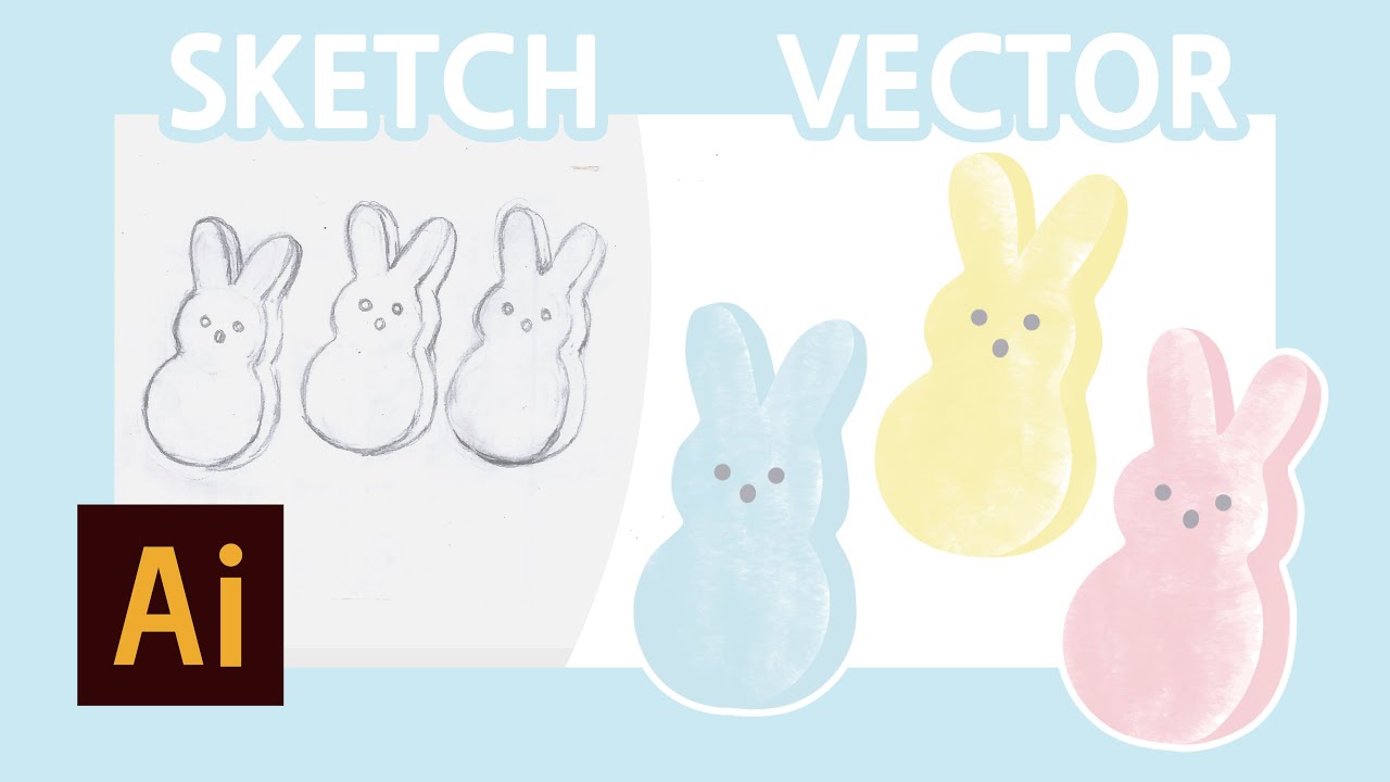 Peeps - Easter Illustration/ Vector Painting in Adobe Illustrator ...