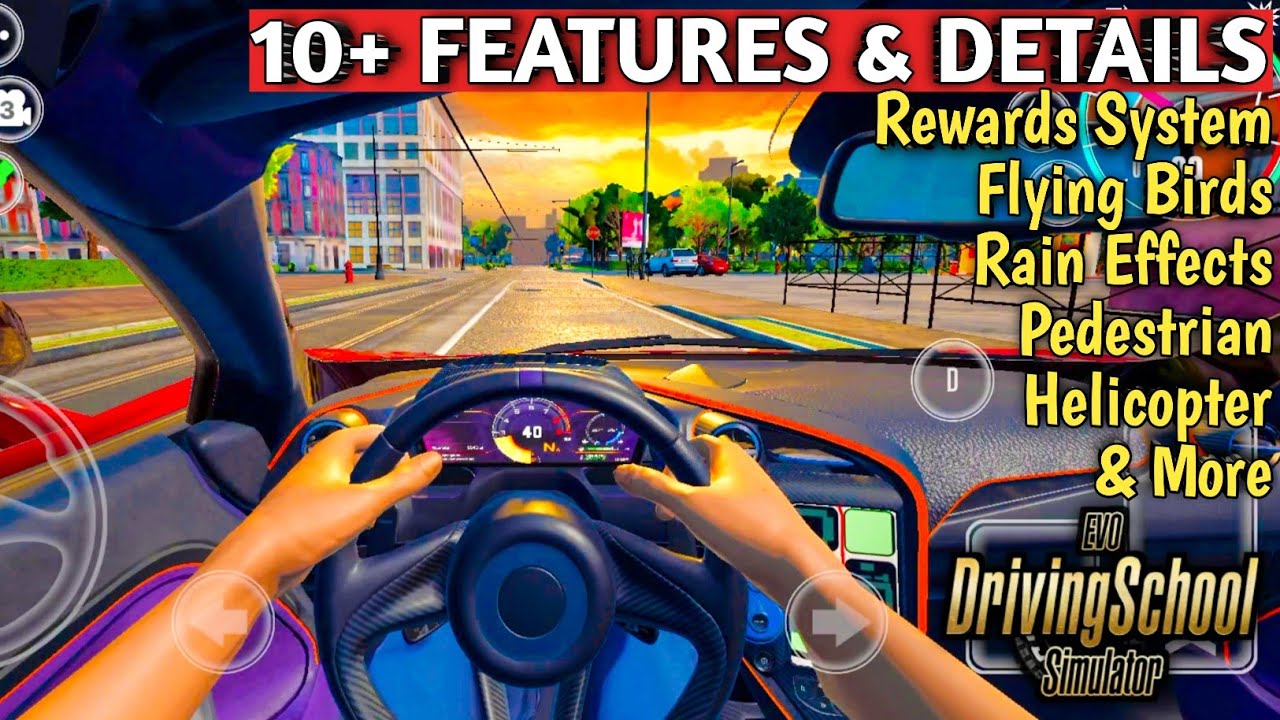 10+ Features & Details Of Driving School Simulator EVO | Rain Effects ...