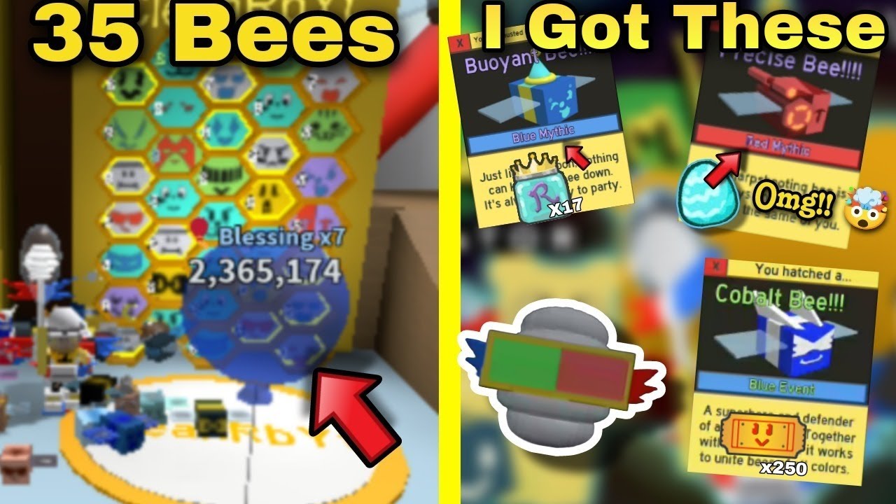 I GOT 2 MYTHICS,COBALT BEE,PORCELAIN-0-HIVE & 35 BEES! SPENT 720M ...