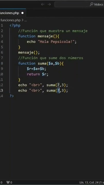 Cómo pasar valores a una función #php #coding #tutorial #desarrolloweb - YouTube