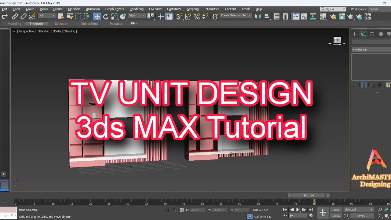 TV UNIT Design TUTORIAL // 3ds MAX - YouTube