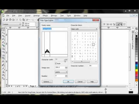 CorelDraw - Create Font - YouTube