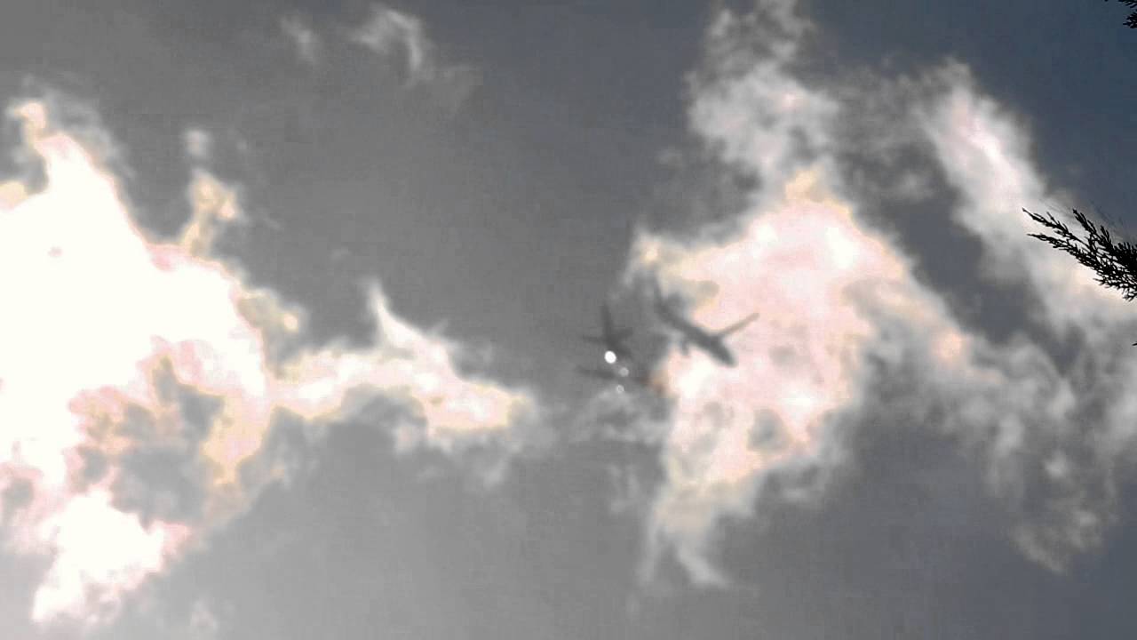 Plane shadow on cloud and sky - YouTube