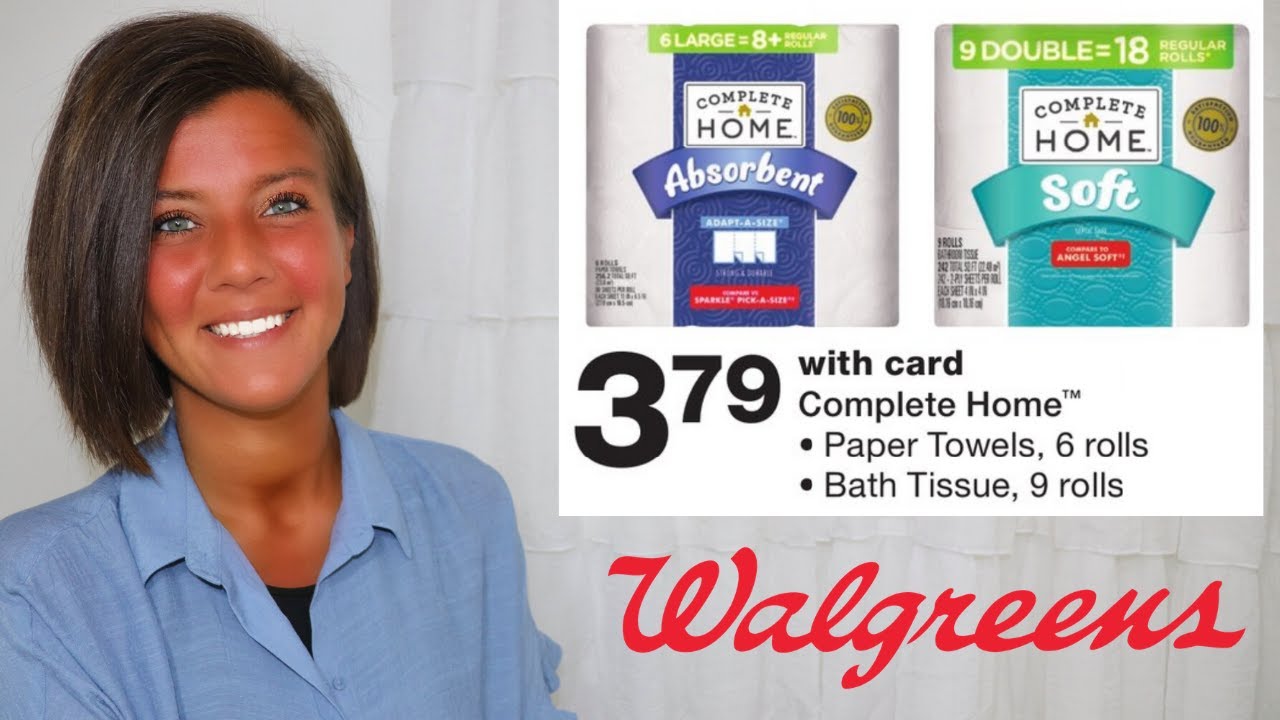 $3.79 Complete Home Paper Products at Walgreens! - YouTube