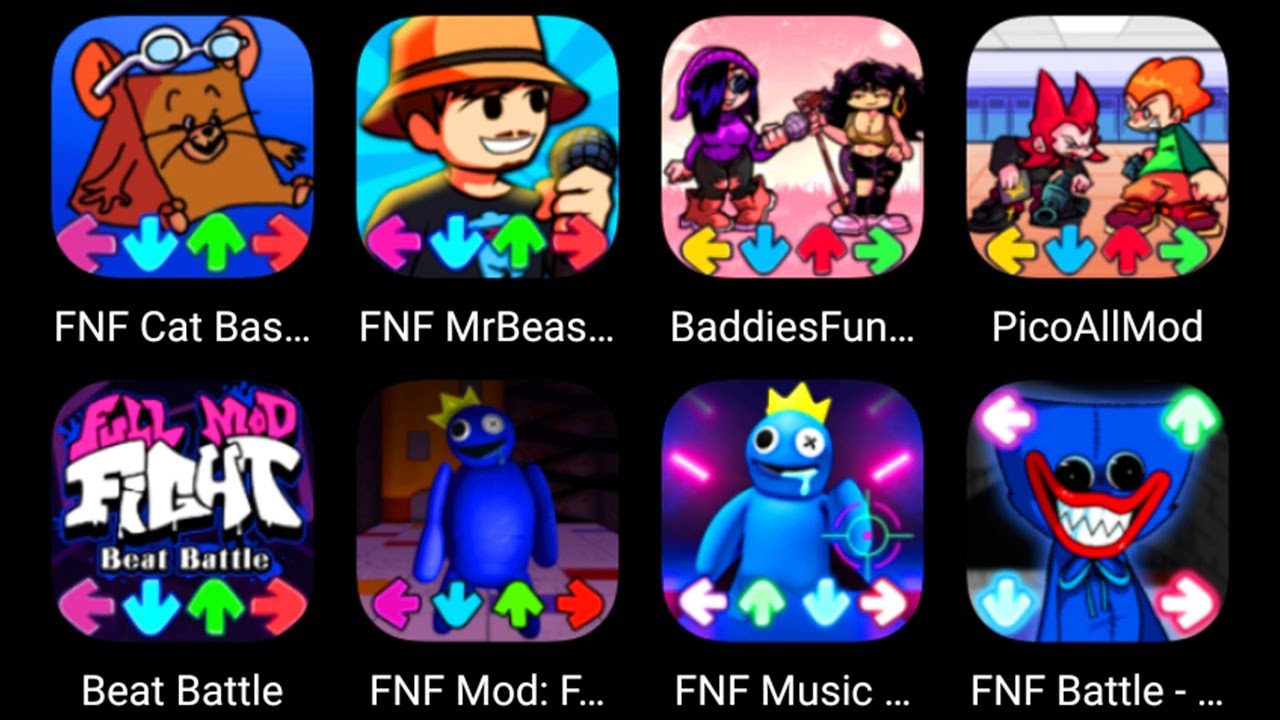 FNF Cat Basement,FNF Mr Best,Baddies Funkin,Pico All Mod,Full Bet ...