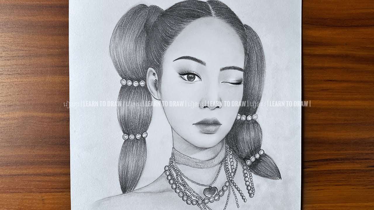 How to draw Jennie BlackPink | pencil sketch tutorials | drawing step ...