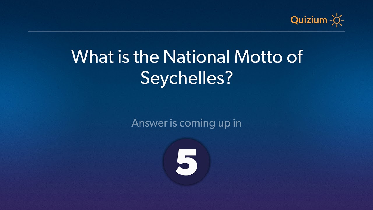 What is the National Motto of Seychelles? Seychelles Quiz - YouTube
