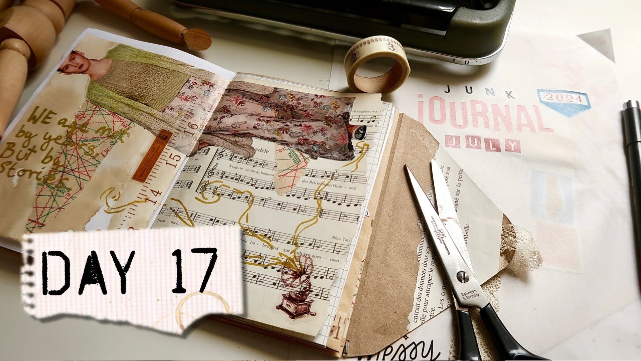Junk Journal July Day 17 • Journal Challenge 2024 • Aged # ...
