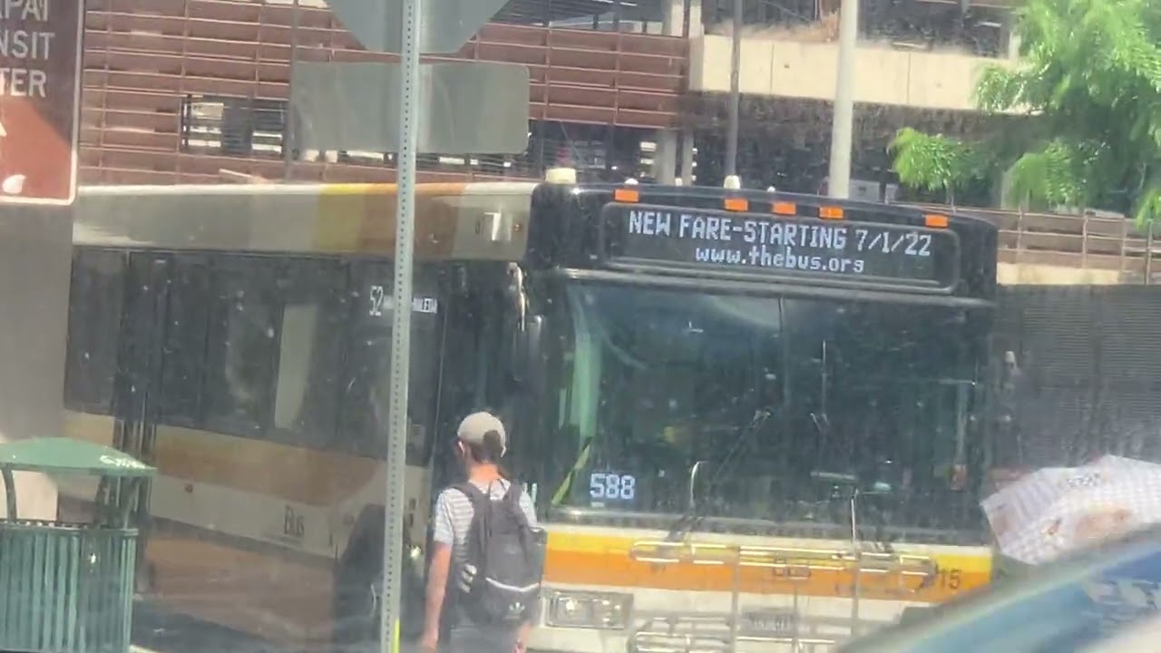 Honolulu Bus #615 Route 52 - YouTube