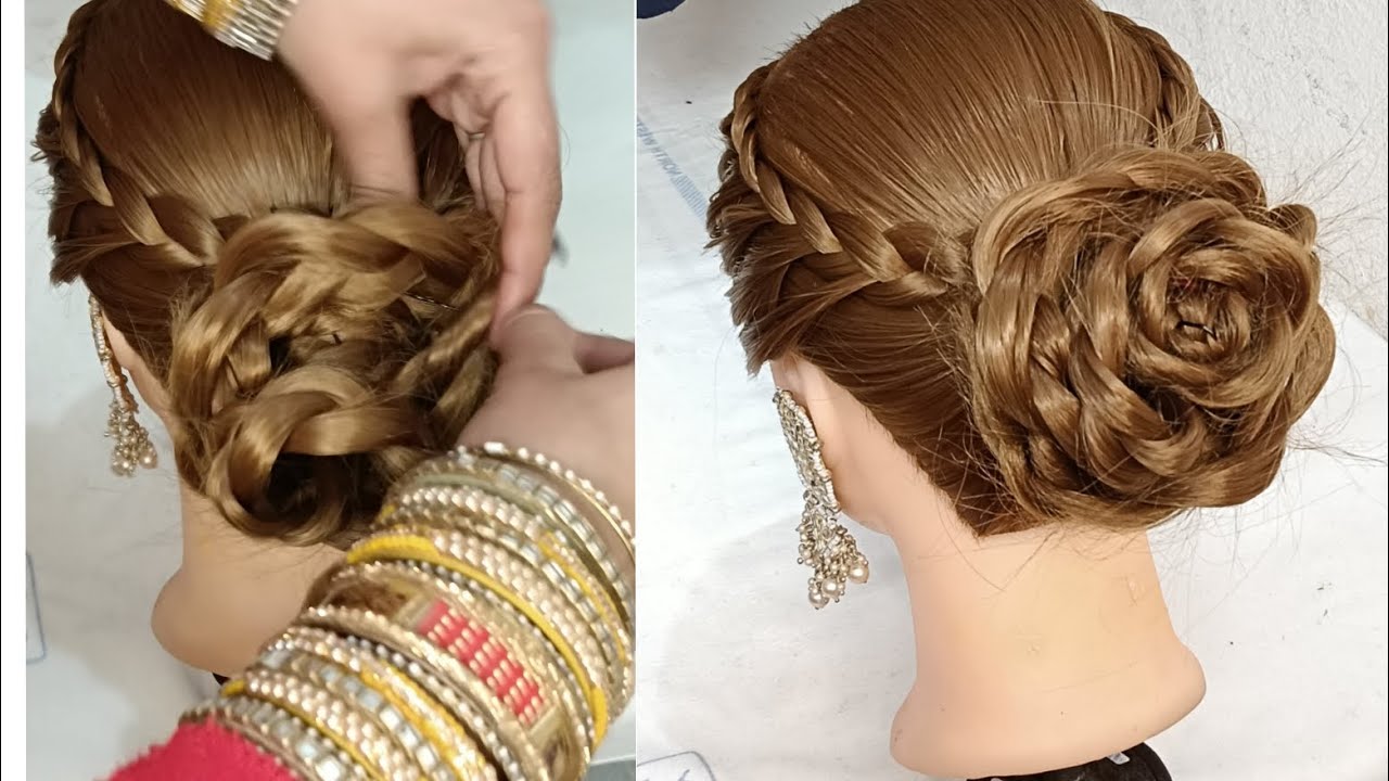 flower 🌹🌼 hairstyle very easy || party hairstyle || simple hairstyle ...
