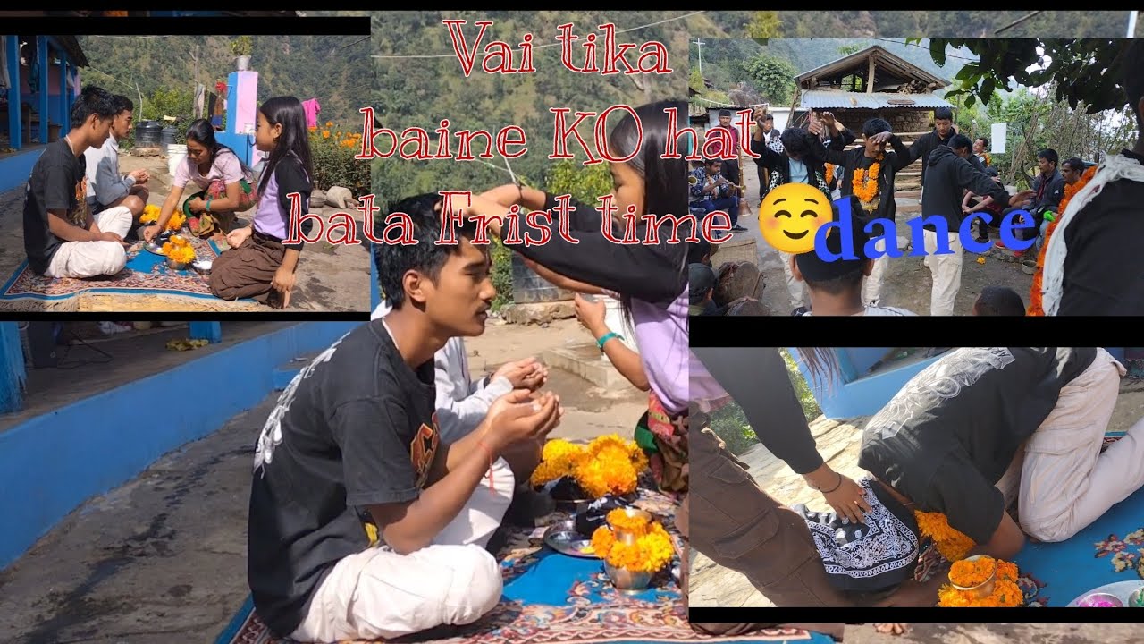 happy tihar 2081🎉🌟(Vai tika baine KO hat ko Frist time tika lagako☺️ ️ ...