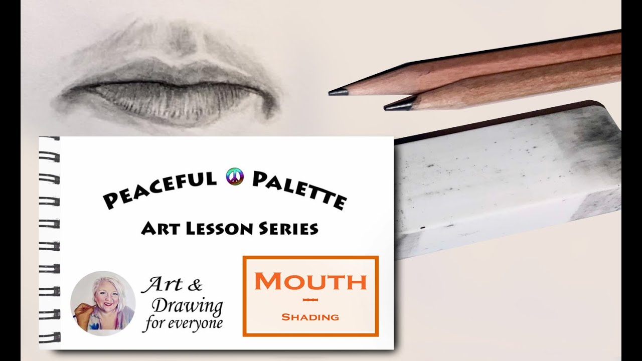 Shading a mouth with pencils - how to draw & shade realistic lips ...