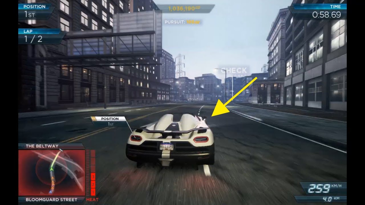 White Koenigsegg in NFS - NFS Street Race - YouTube