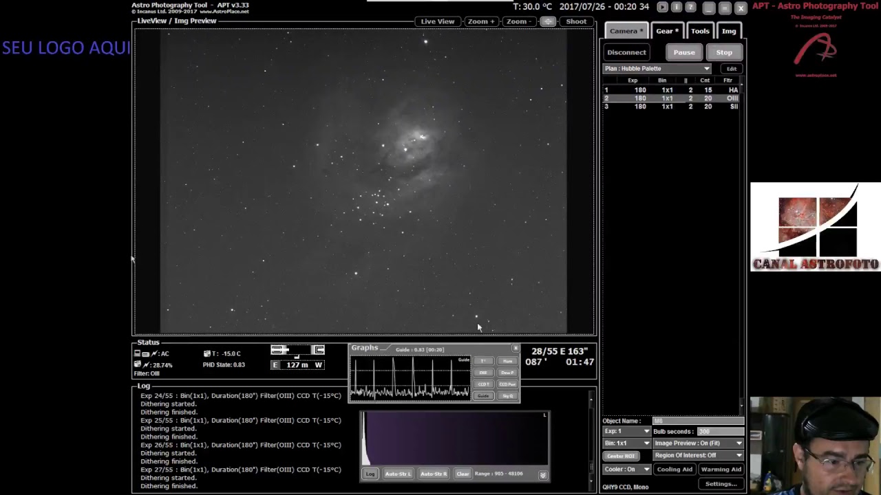 Live de captura 4 - QHY9 - Hubble Palette - YouTube