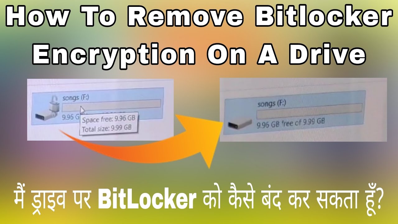 how To Remove Bitlocker Encryption on a drive, drive par laga lock ...