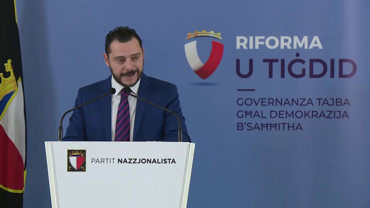 Diskors ta' Justin Schembri waqt attivita' politika f'Birkirkara nhar ...