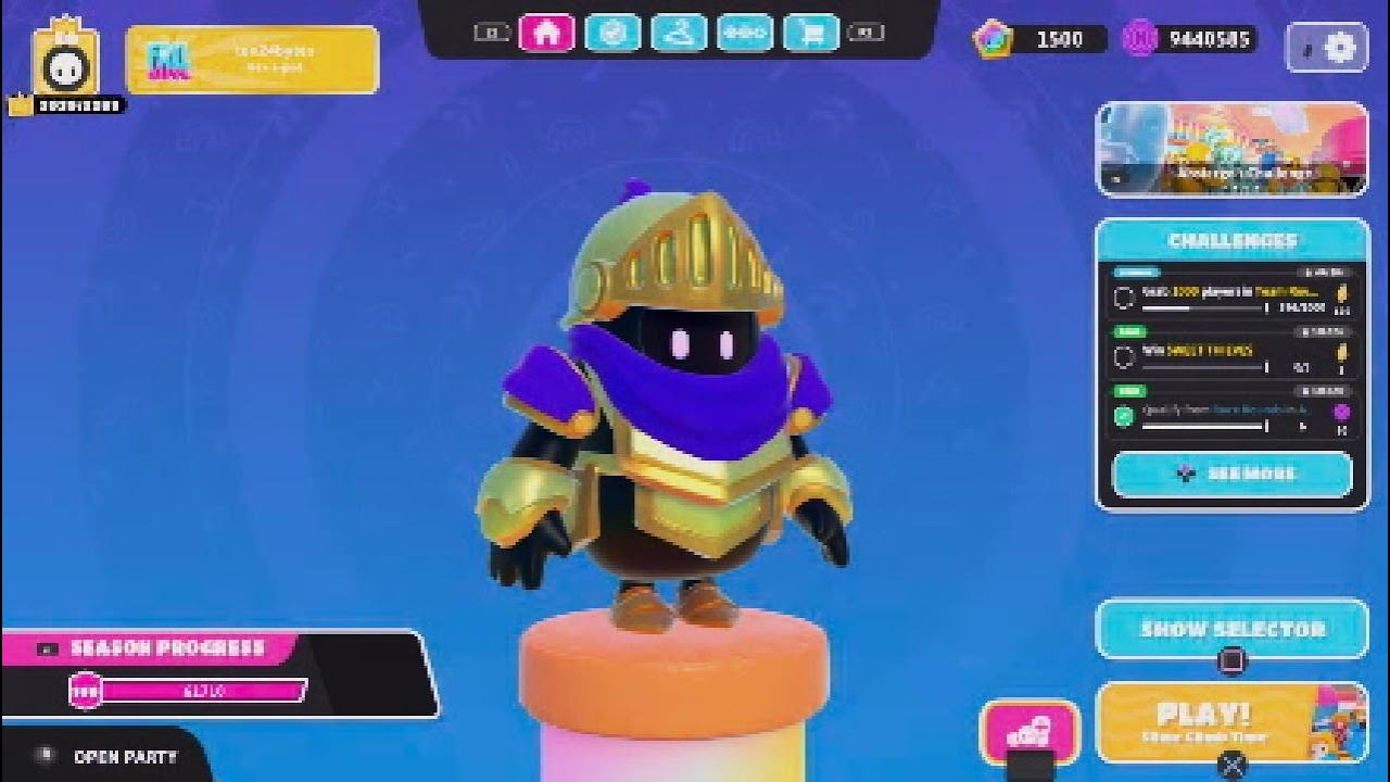 Fall Guys: Unlocking Golden Knight CR50 - The Journey has concluded ...