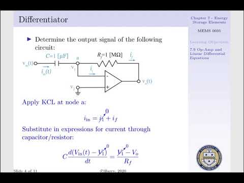 Lecture 24 - Concepts - Differentiator and Integrator Op-amps - YouTube