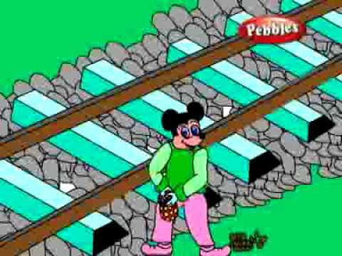 mickey on railway