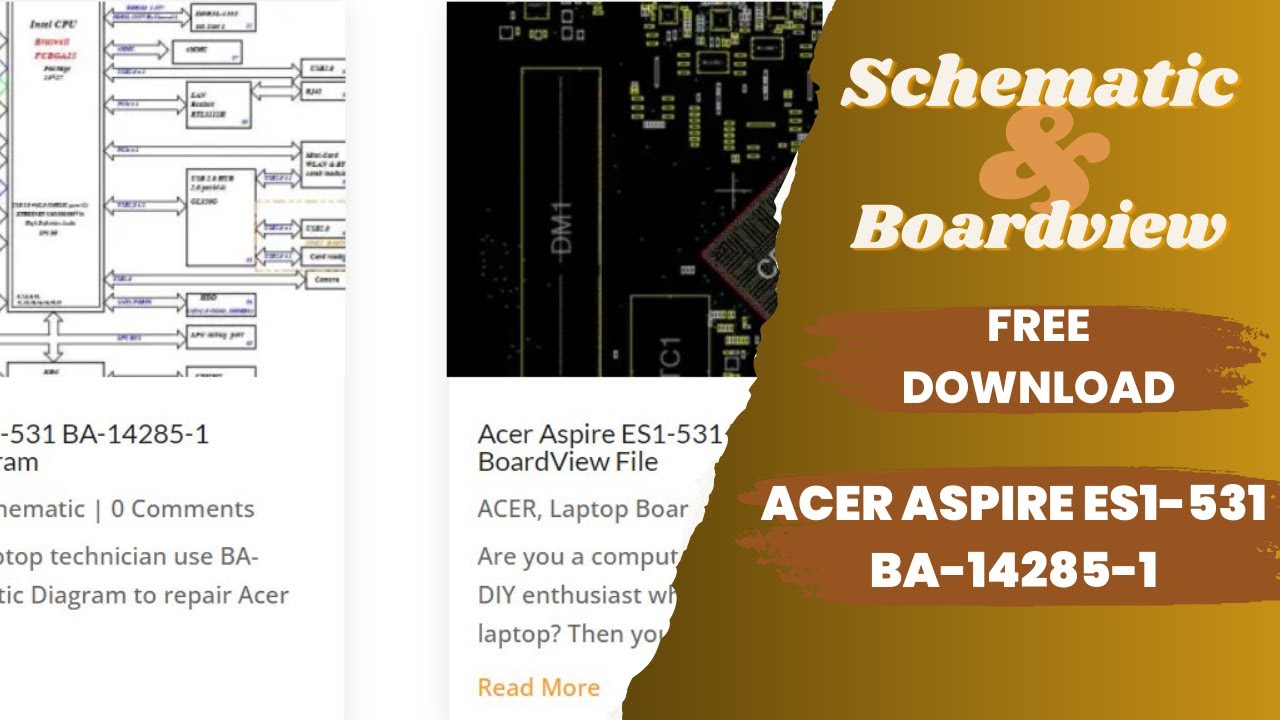 Acer Aspire ES1-531 BA-14285 1 Schematic Diagram and BoardView File ...