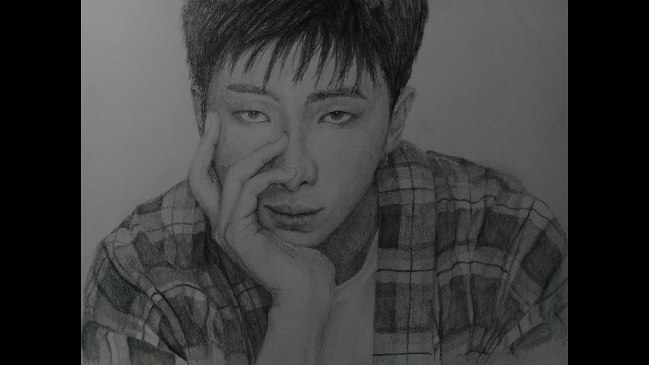 Drawing RM - BTS_BE "Life Goes On" || Pencil sketch || Speed Drawing ...