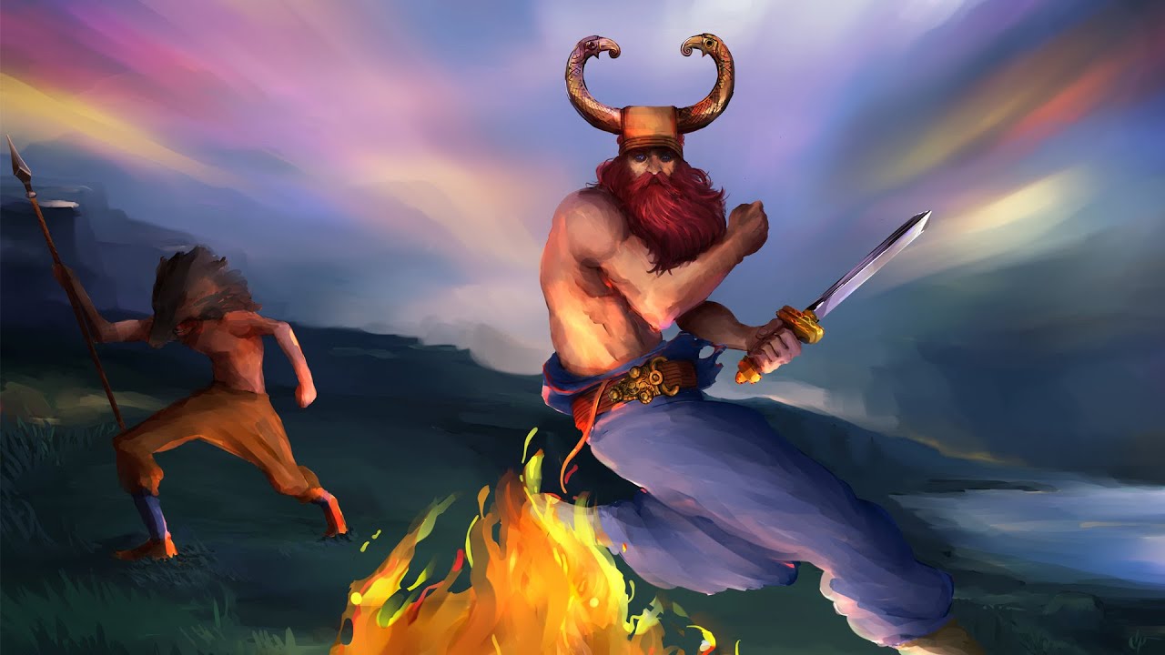 The Horned Viking Spear Dancer of Odin - YouTube